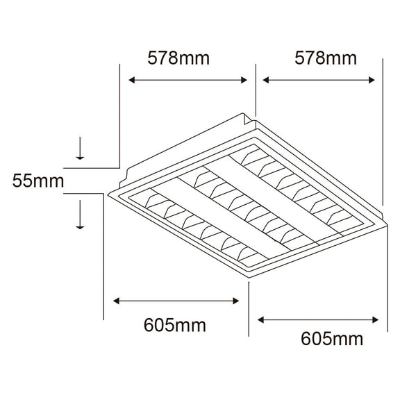 Lámpara Gabinete LED 2x2, 24 W, Luz de Día, 3 Bases G5, No atenuable, Focos T5 incluidos|Compra ...